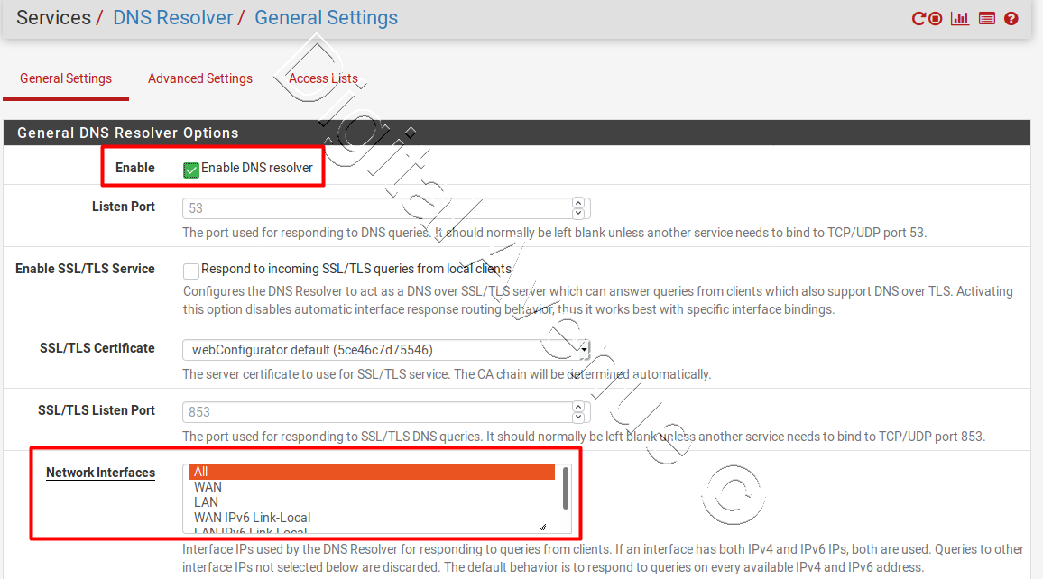 Configure Local DHCP Server and DNS Resolver on pfSense